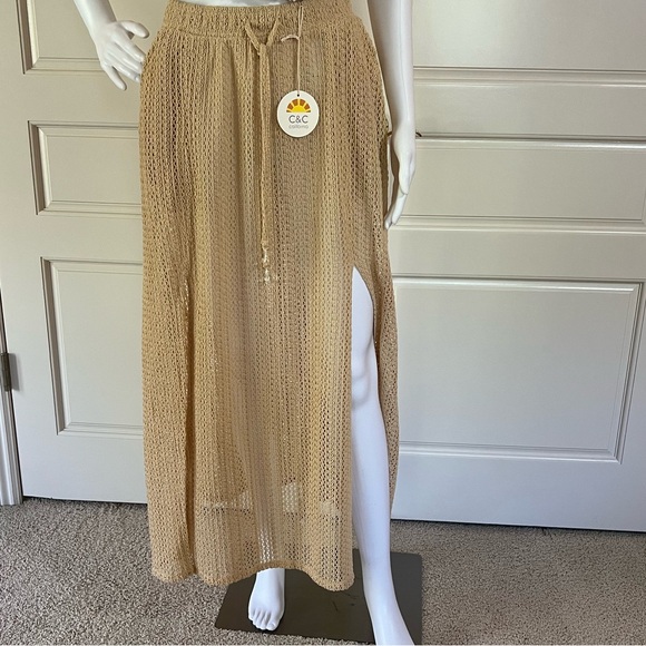 C&C California | Swim | Cc California Tan Crochet Maxi Skirt | Poshmark